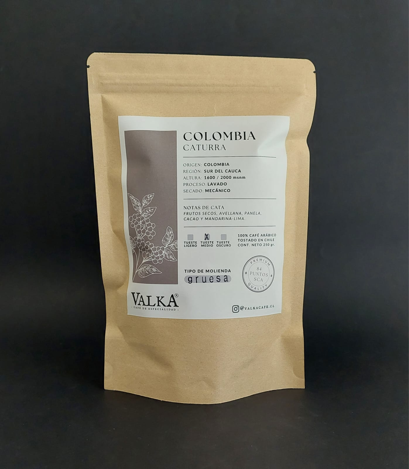 Café Valka – 250 grs. – de Colombia, molienda gruesa – ALKUN Tostaduría